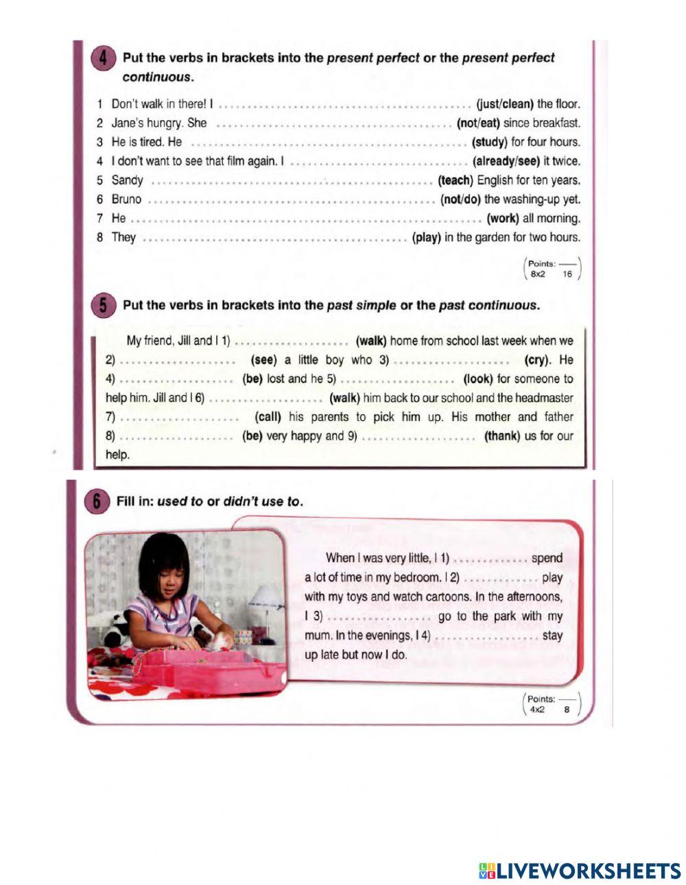 Revision 3 New Round Up 4 worksheet | Live Worksheets