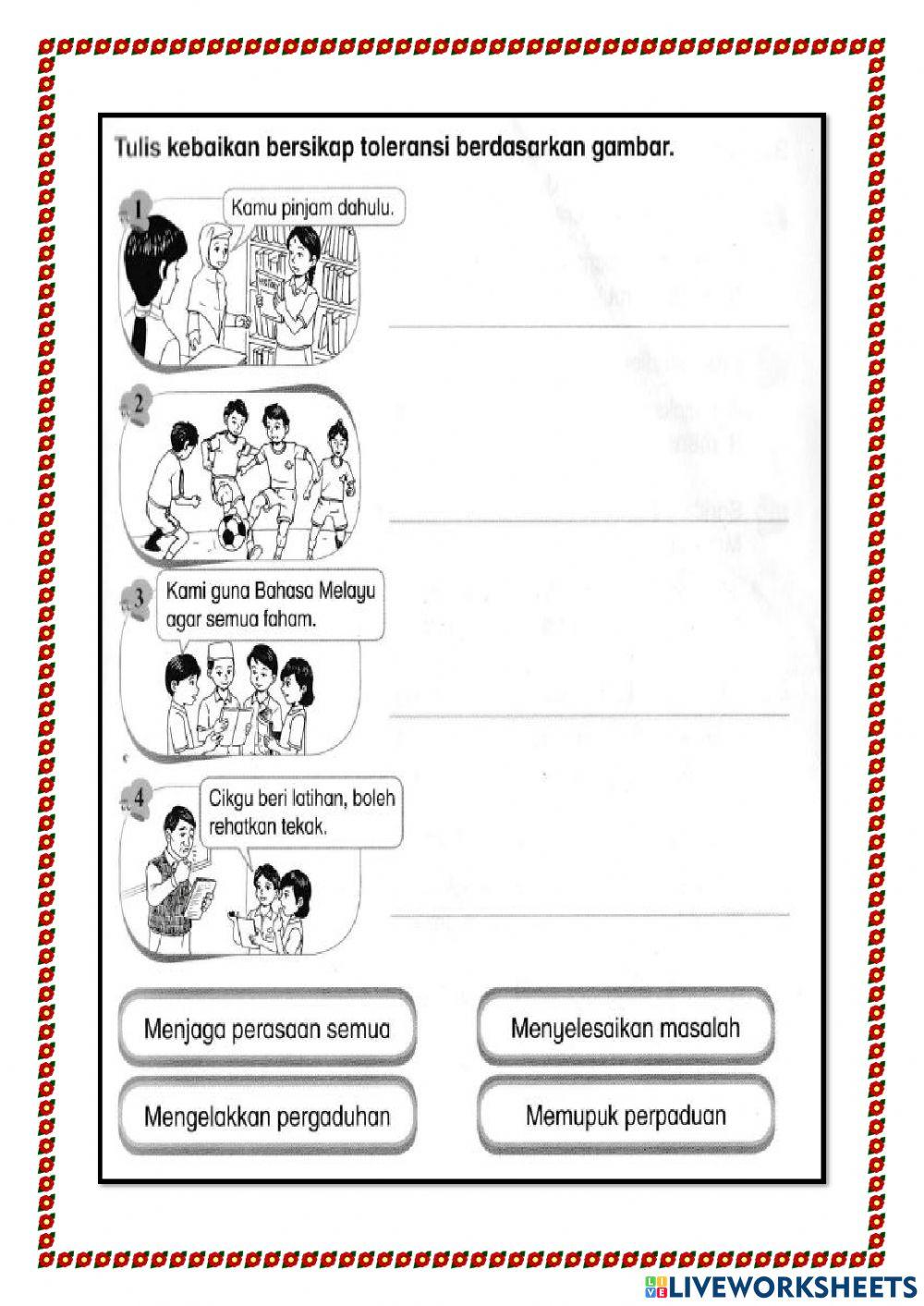 Toleransi | Free Interactive Worksheets | 1718814