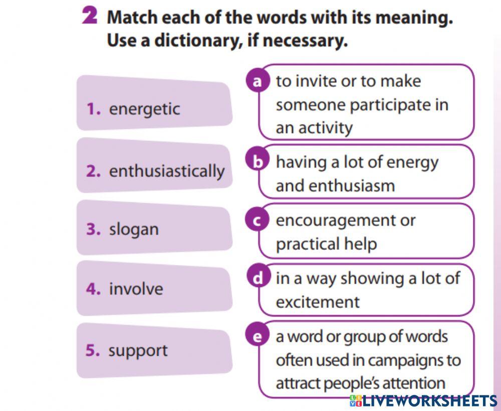 Unit 4: Caring for those in need activity | Live Worksheets