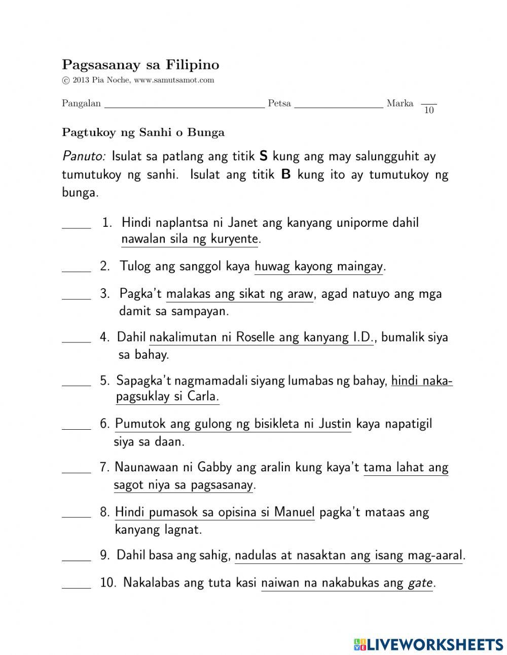 4119659 | LA Filipino 7 – Pagtukoy ng Sanhi at Bunga 4119659 | LA Filipino 7 – Pagtukoy ng Sanhi at Bunga