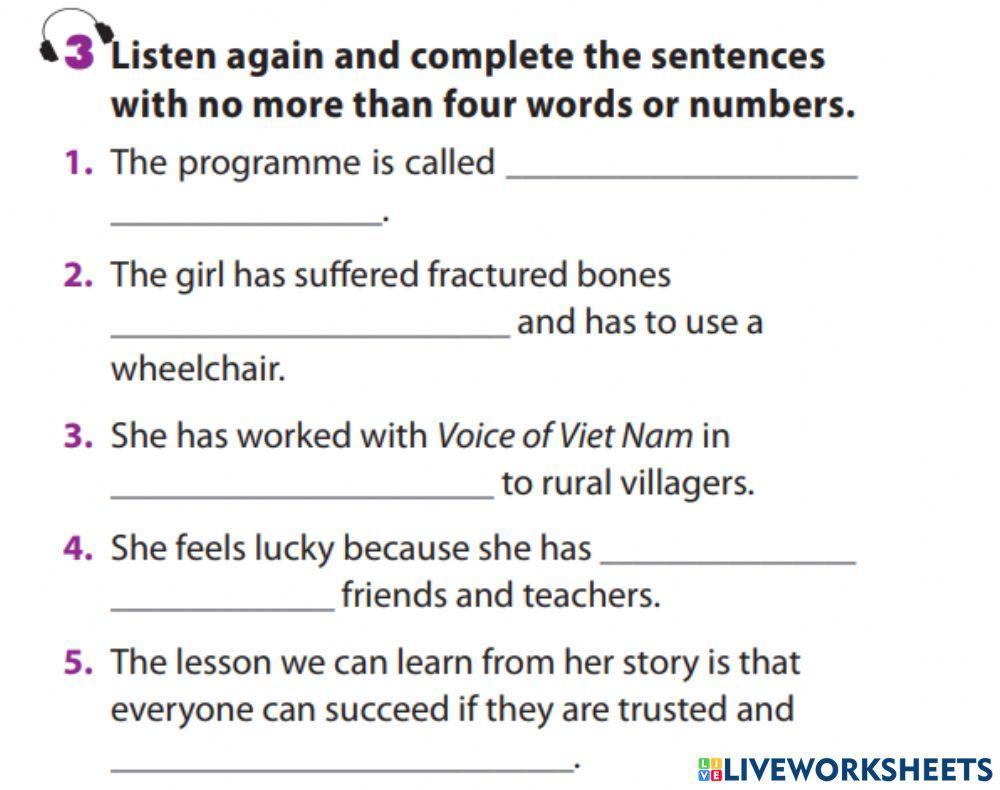 Unit 4: Caring for those in need | Live Worksheets