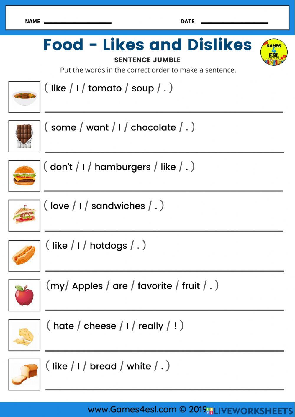 Like and Dislike | Free Interactive Worksheets | 6796104