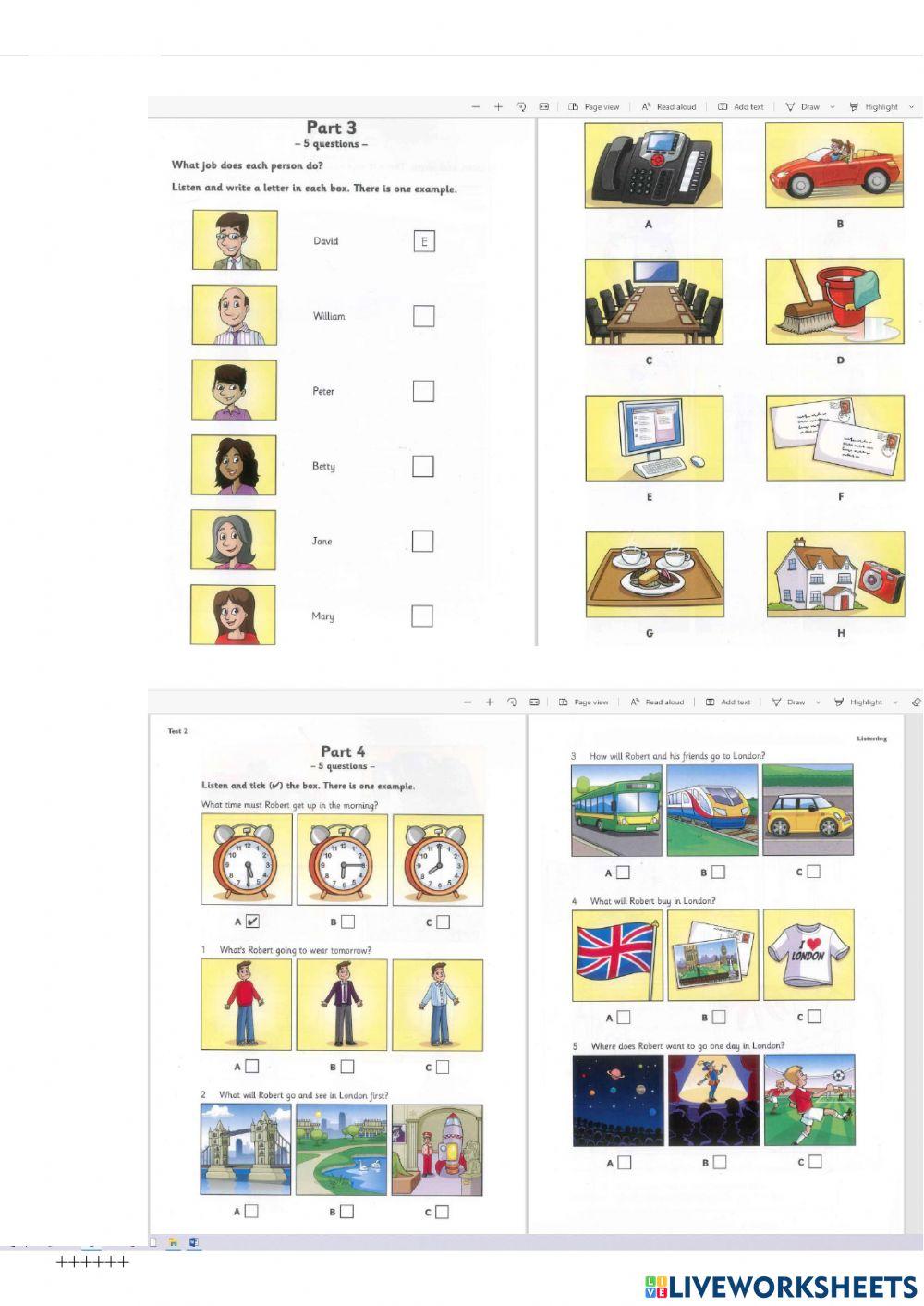 Flyers 9 Test 2-Listening online exercise for | Live Worksheets