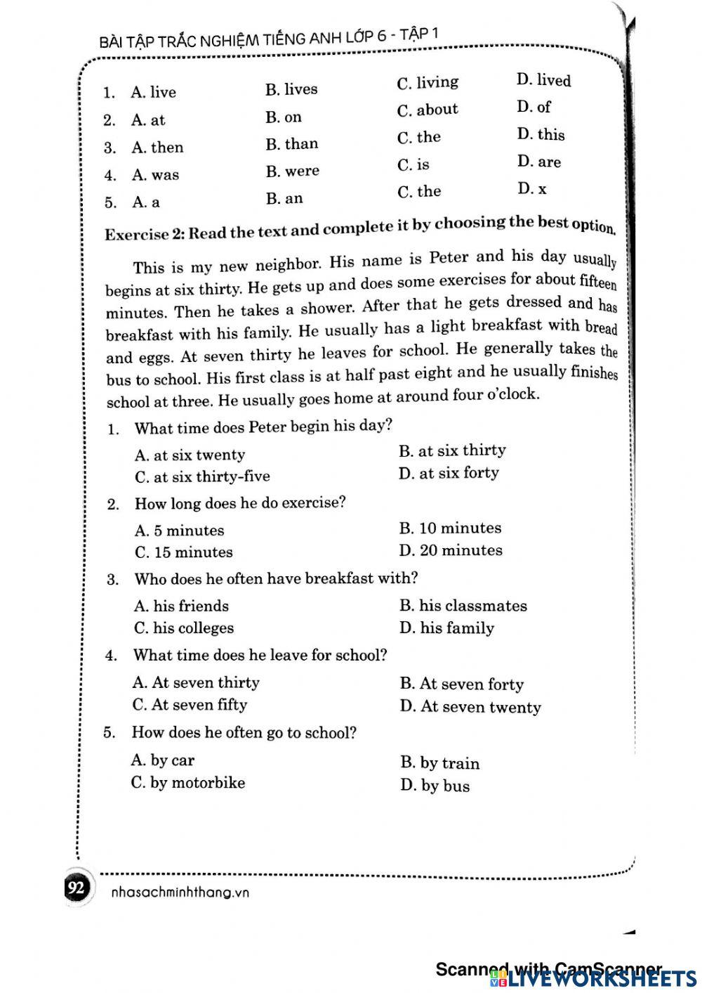 Grade 6 - U4 (BTTN) worksheet | Live Worksheets