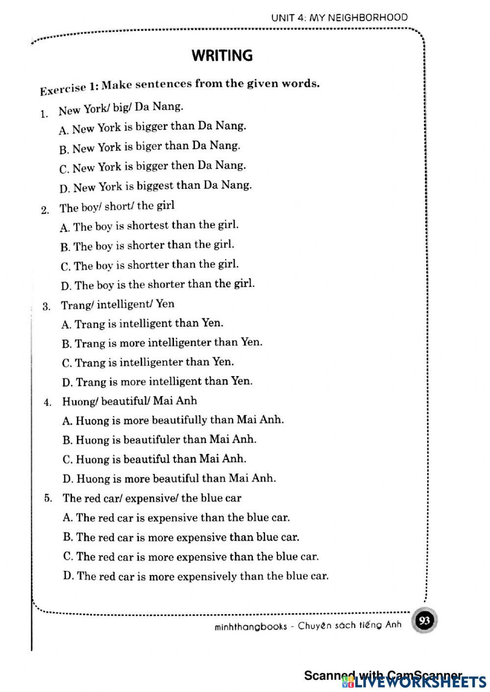 Grade 6 - U4 (BTTN) 1720407 | duongkhanhlinh | Live