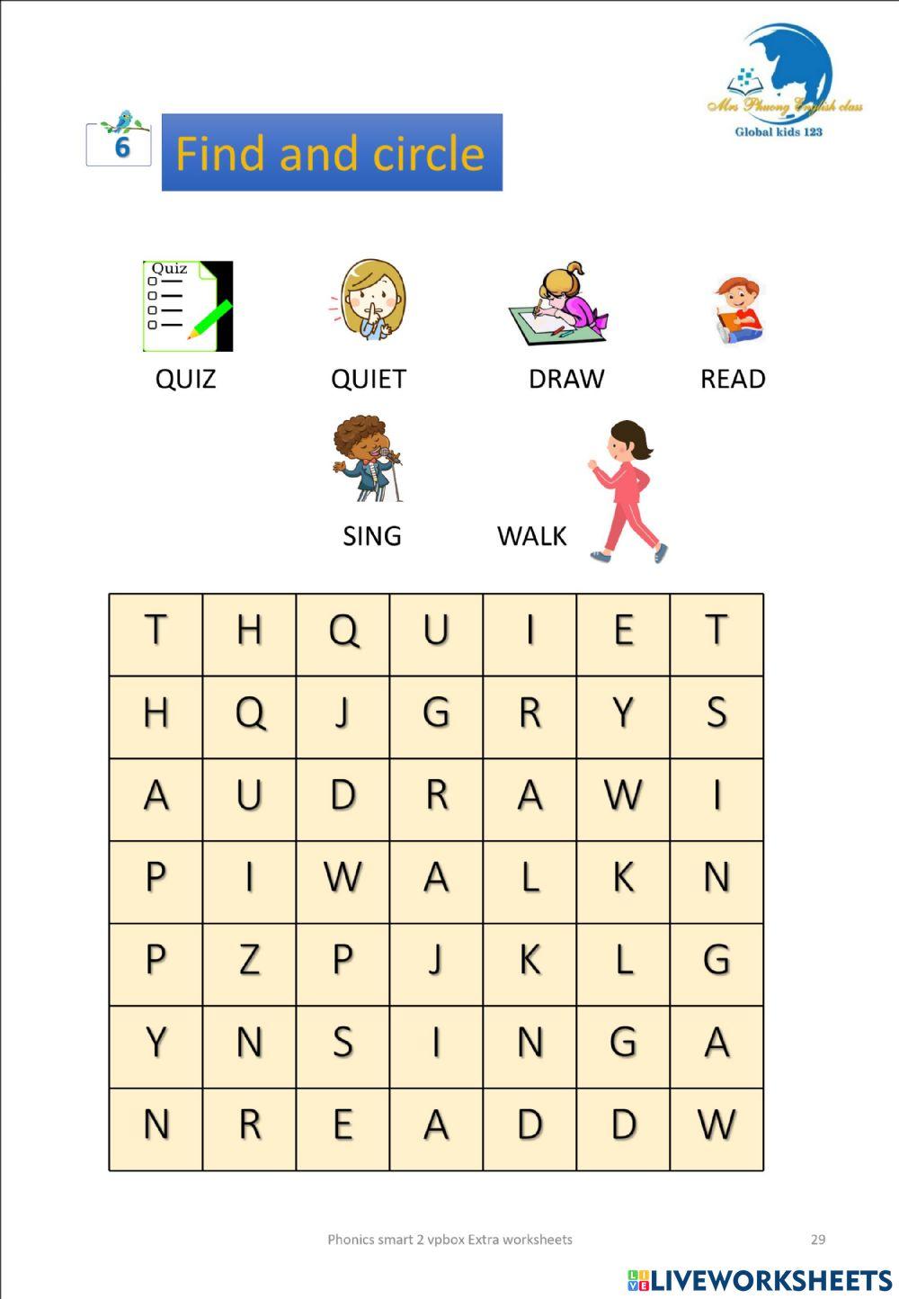 Phonics smart 2 letter Q online exercise for | Live Worksheets