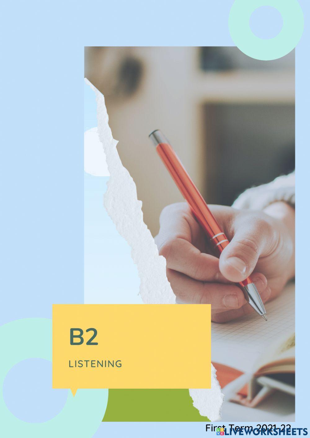 1721297 | B2 Listening First term exam | Gustavo Ruiz