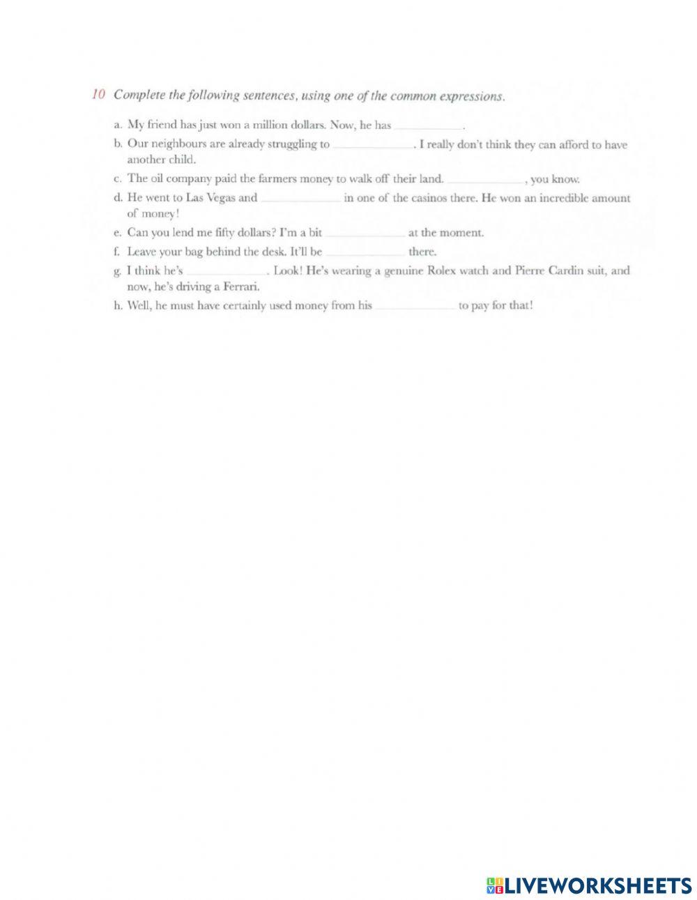 Money-Vocab 1721877 | Thanhhaphan94 | Live Worksheets