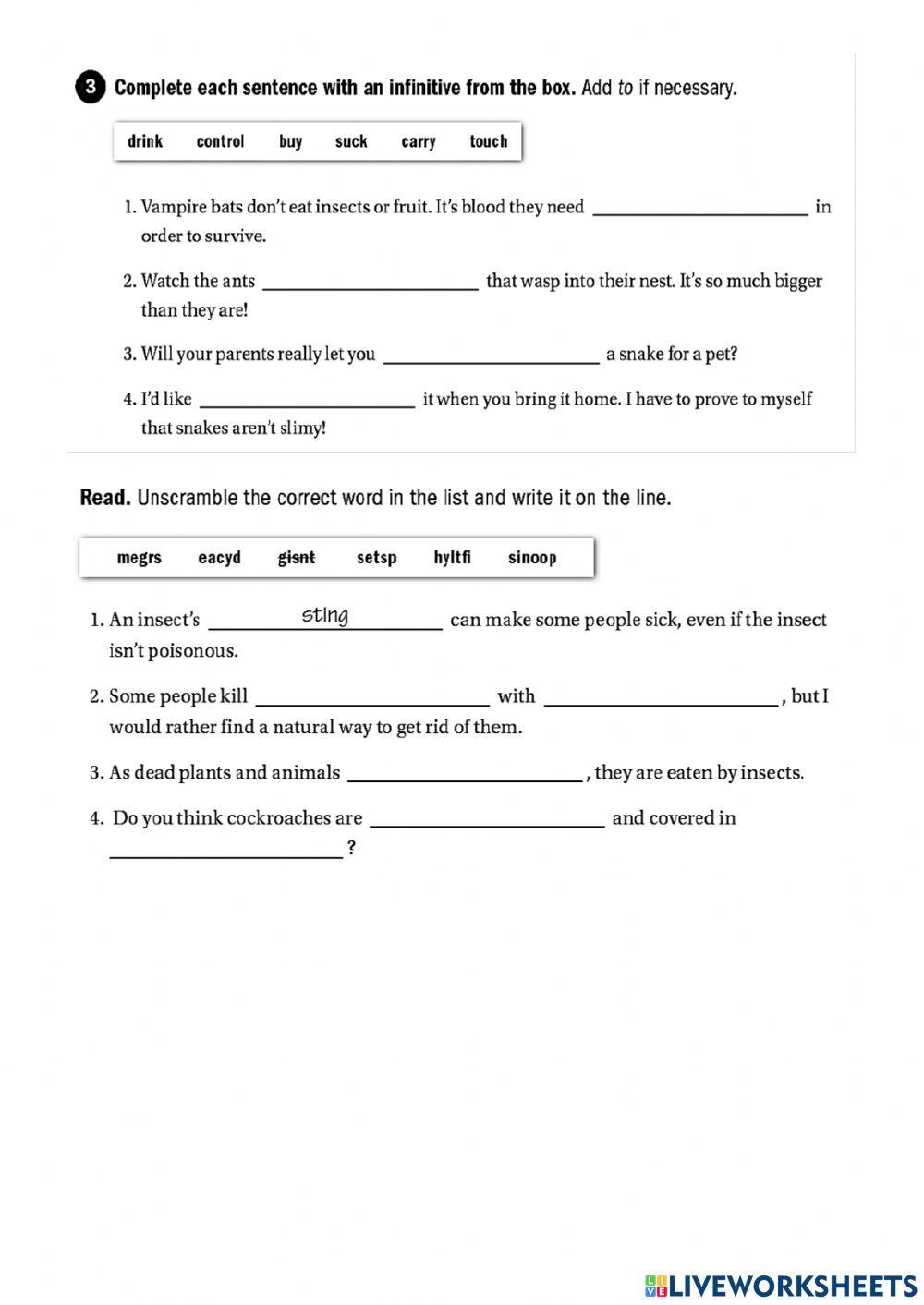 GROUP WORK N. 2 UNIT 2 1P 2Q online exercise for | Live Worksheets