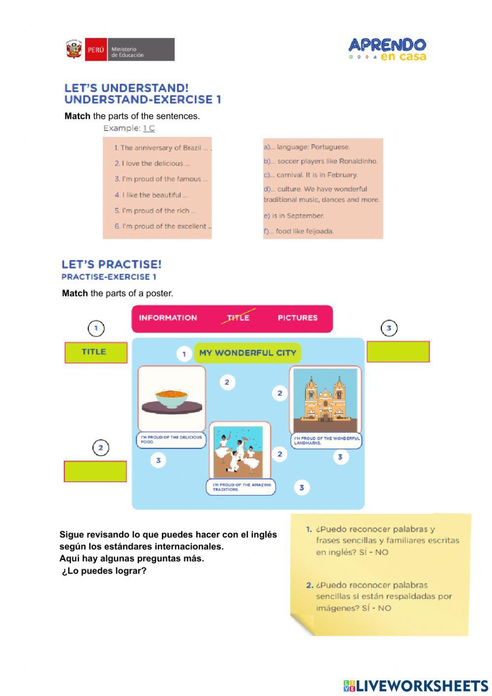 This is Peru!1 worksheet | Live Worksheets