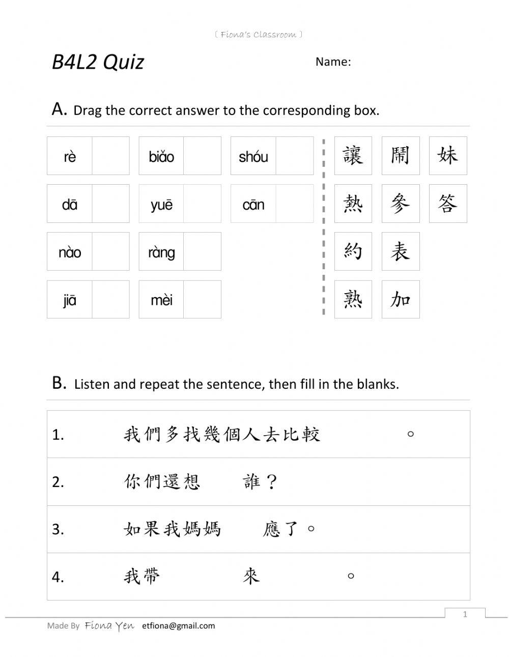 Quiz B4L2 | etfiona | Live Worksheets