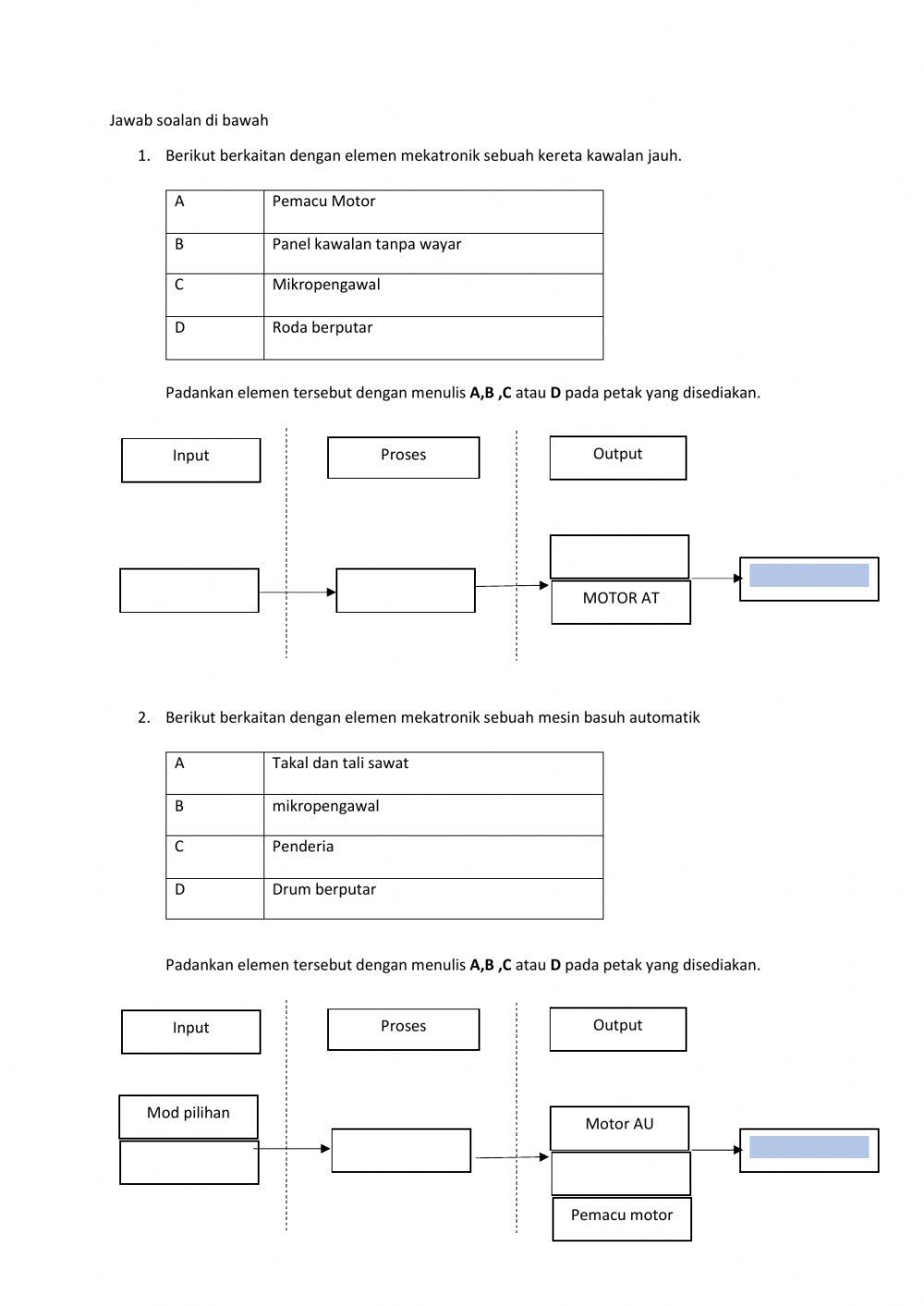 LATIHAN GAMBAR … | Free Interactive Worksheets | 4676402