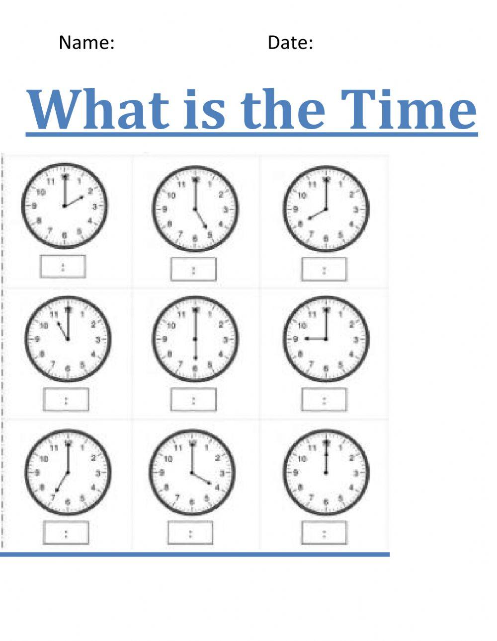 Telling the time worksheet for 2,3 | Live Worksheets