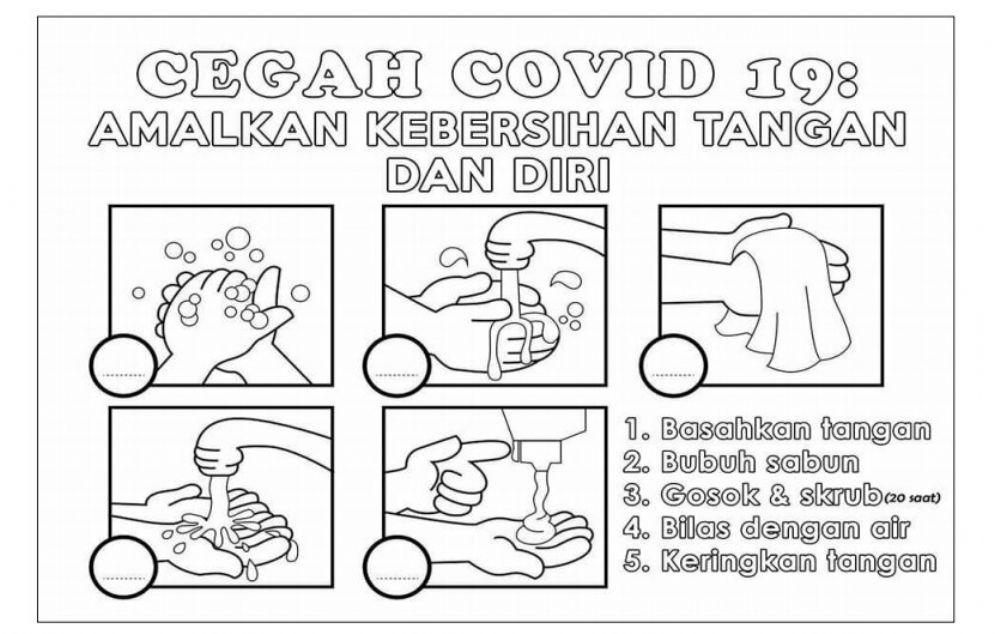 Langkah basuh tangan worksheet | Live Worksheets
