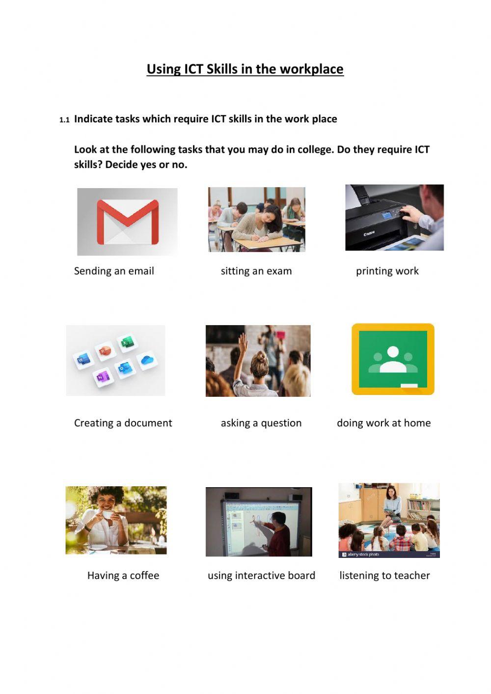 NOCN Using ICT Skills Entry 1 worksheet | Live Worksheets