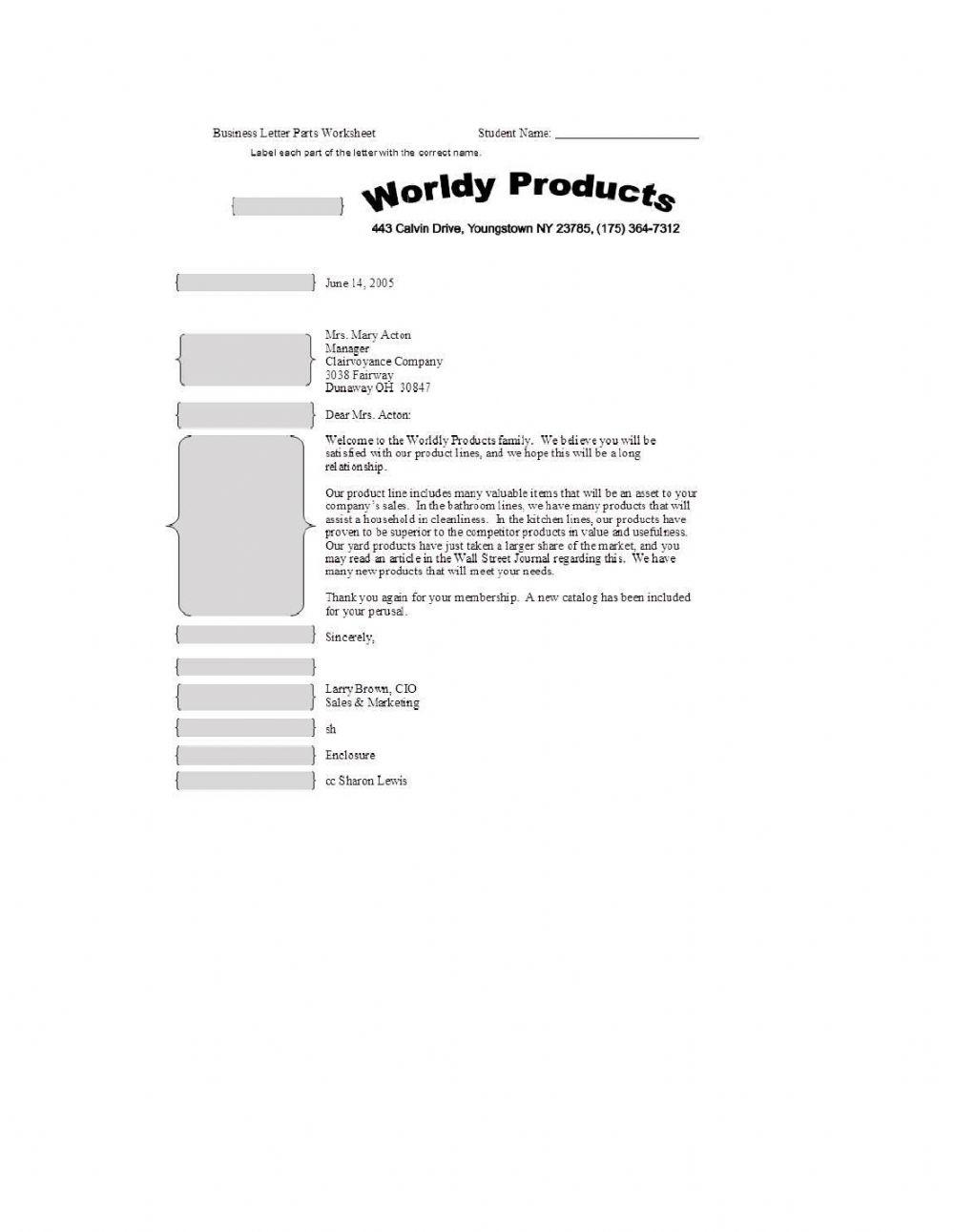 Business Letter online exercise for | Live Worksheets