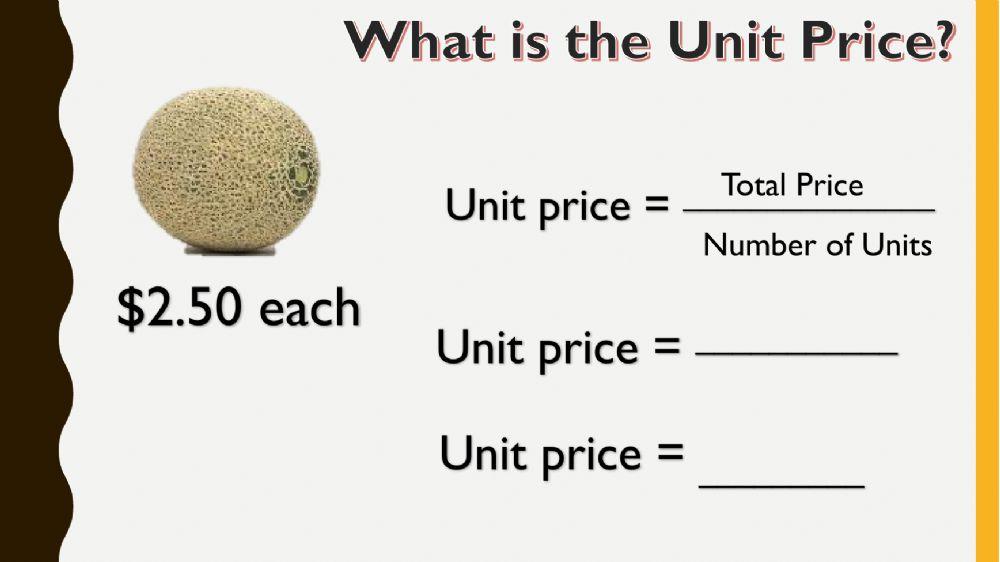 Unit Price basic | Free Interactive Worksheets | 683526