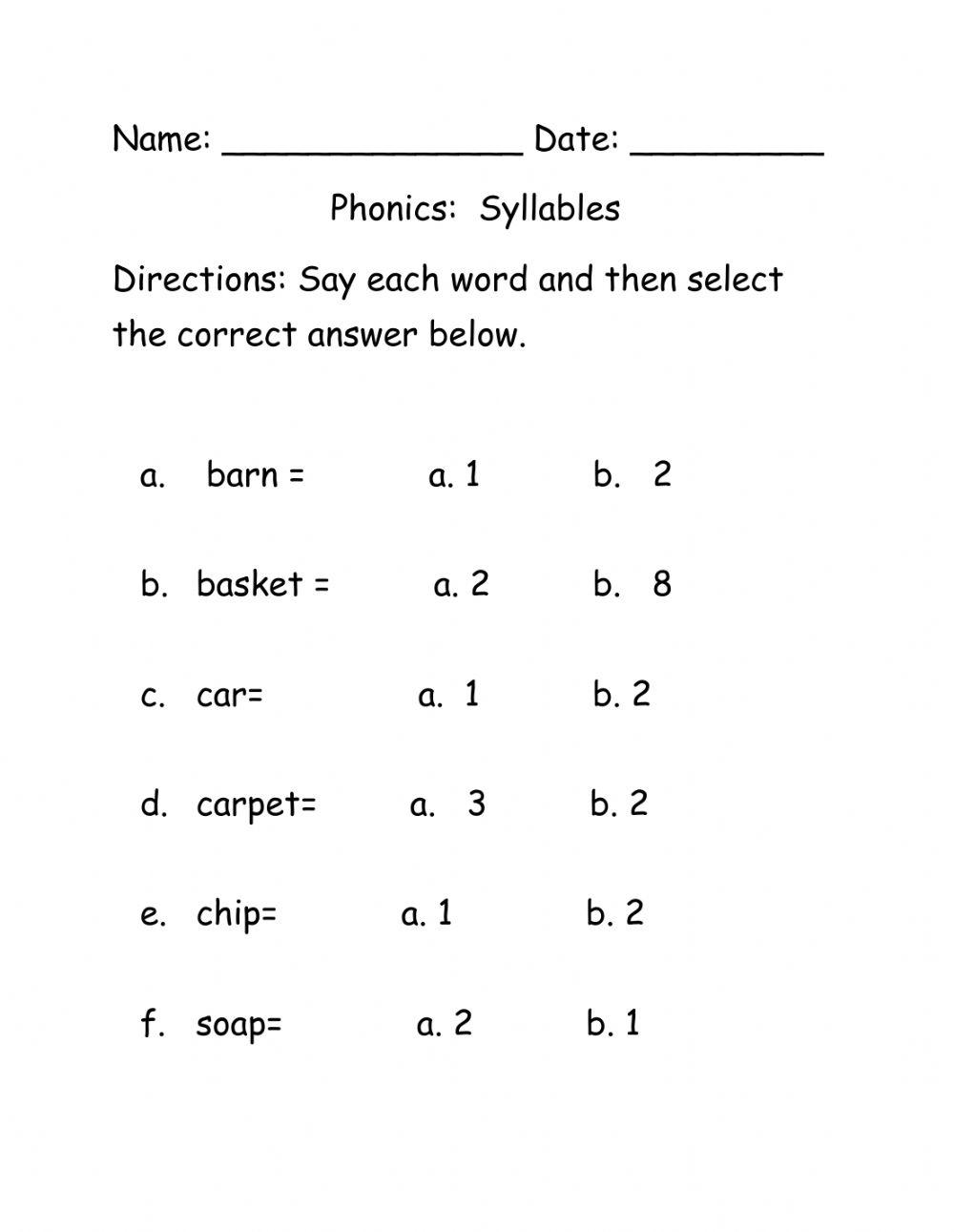 Phonics | Free Interactive Worksheets | 683485