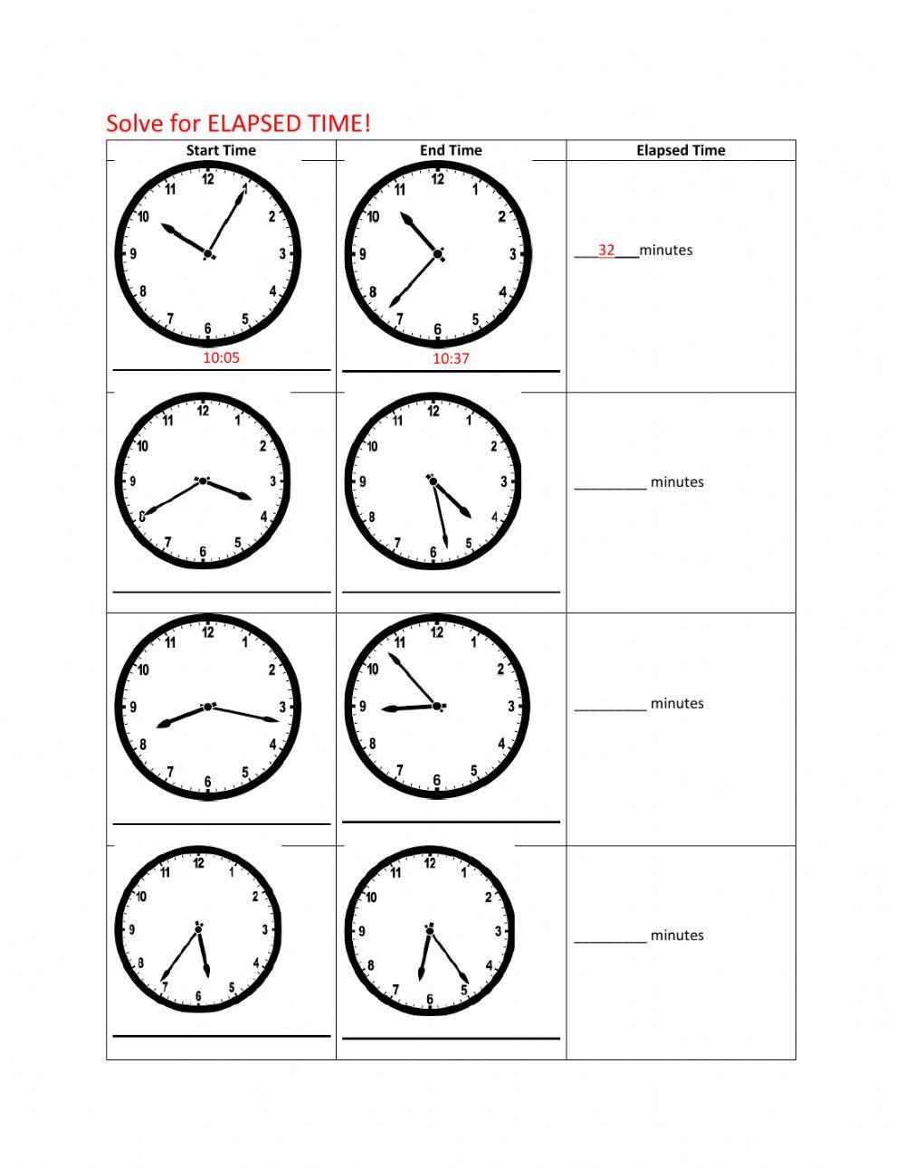 Elapsed Time Live Worksheets elapsed-time-live-worksheets
