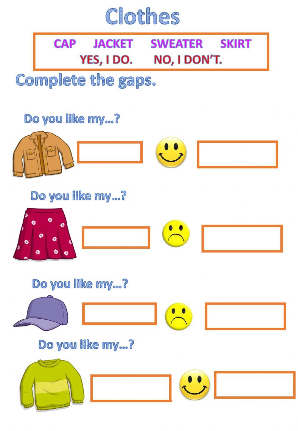 Clothes 683901 | Maria2021M | Live Worksheets