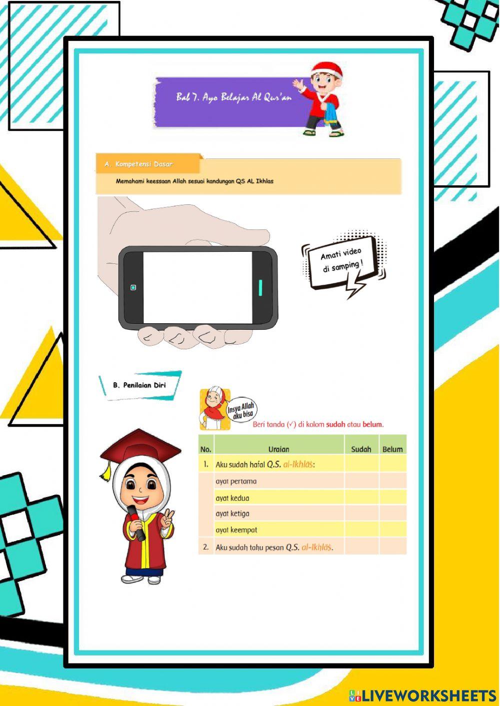 Allah Maha Esa worksheet | Live Worksheets
