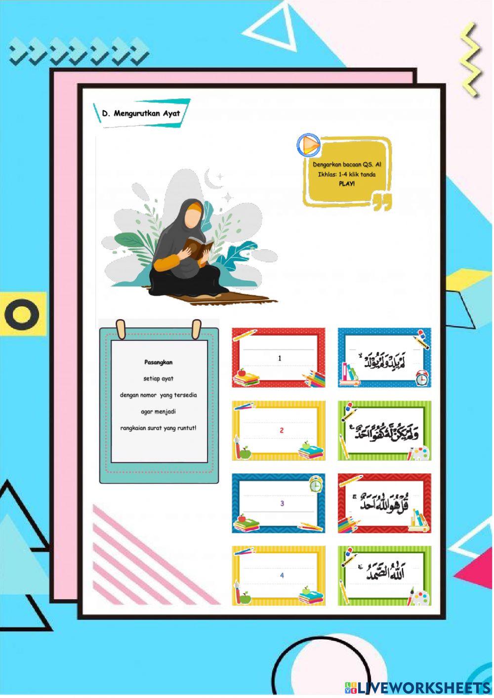 Allah Maha Esa worksheet | Live Worksheets