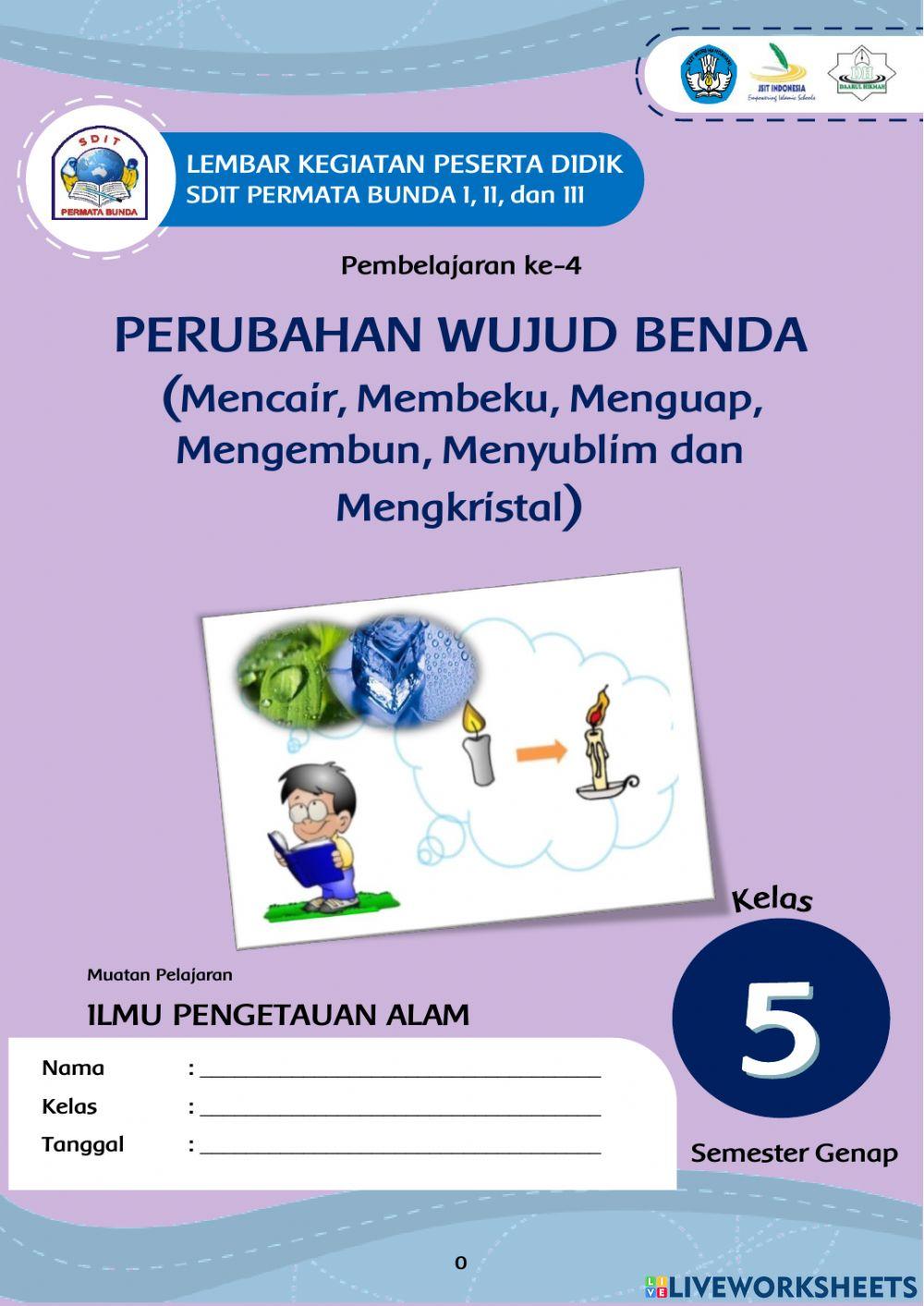 Lkpd ipa pbm 4 worksheet | Live Worksheets