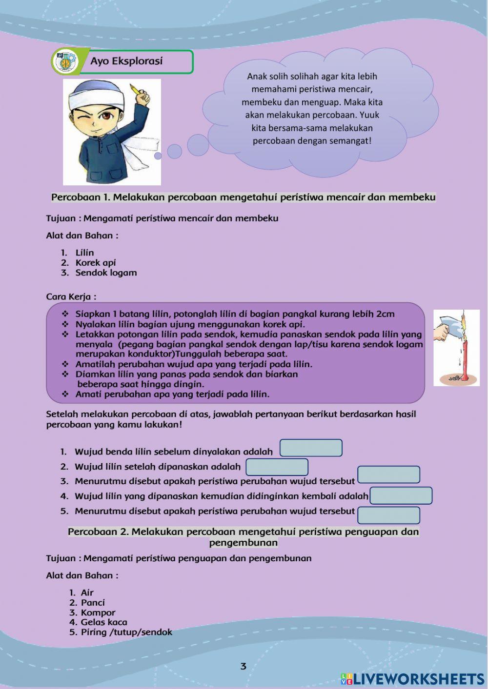 Lkpd ipa pbm 4 worksheet | Live Worksheets