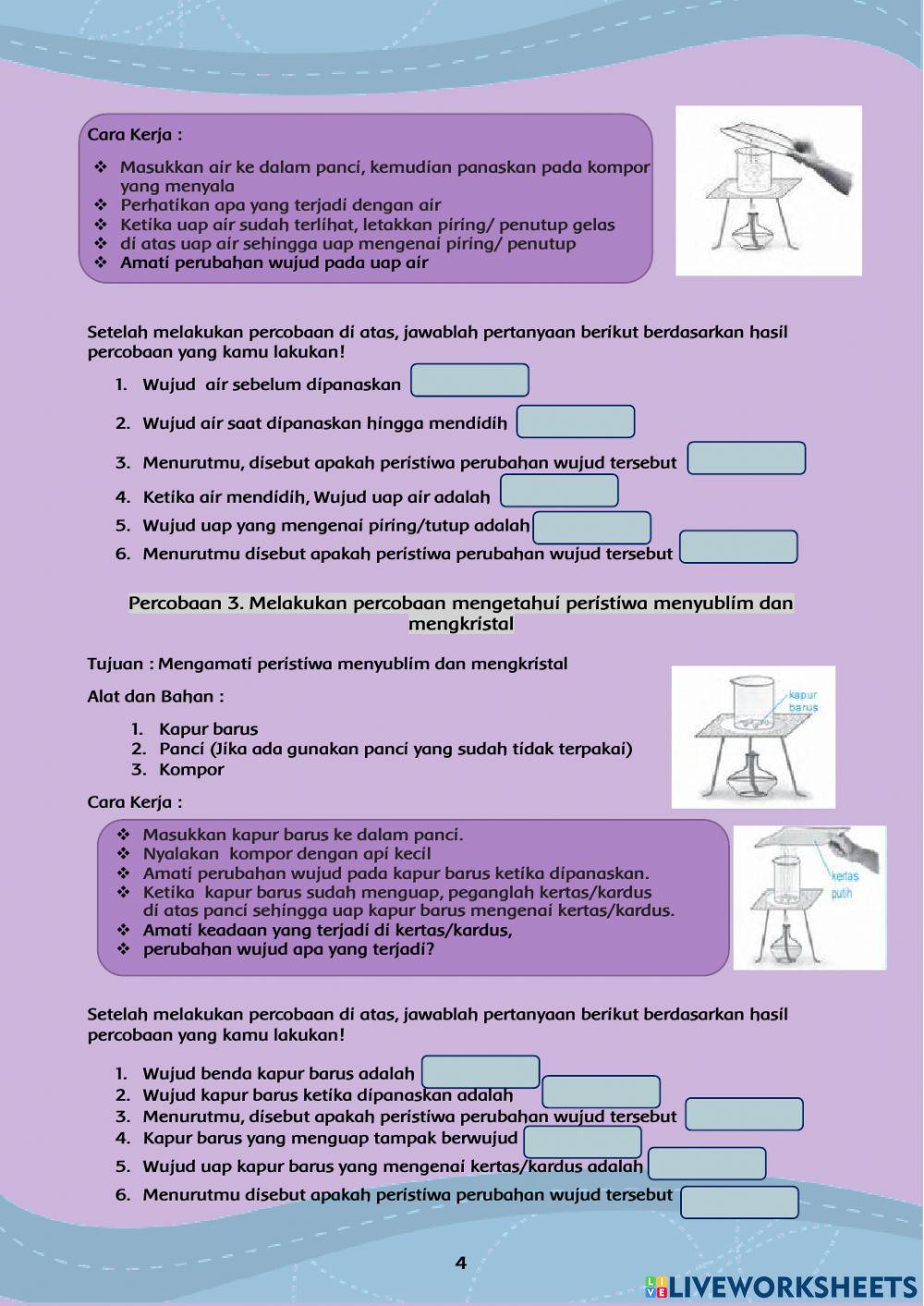 Lkpd ipa pbm 4 worksheet | Live Worksheets