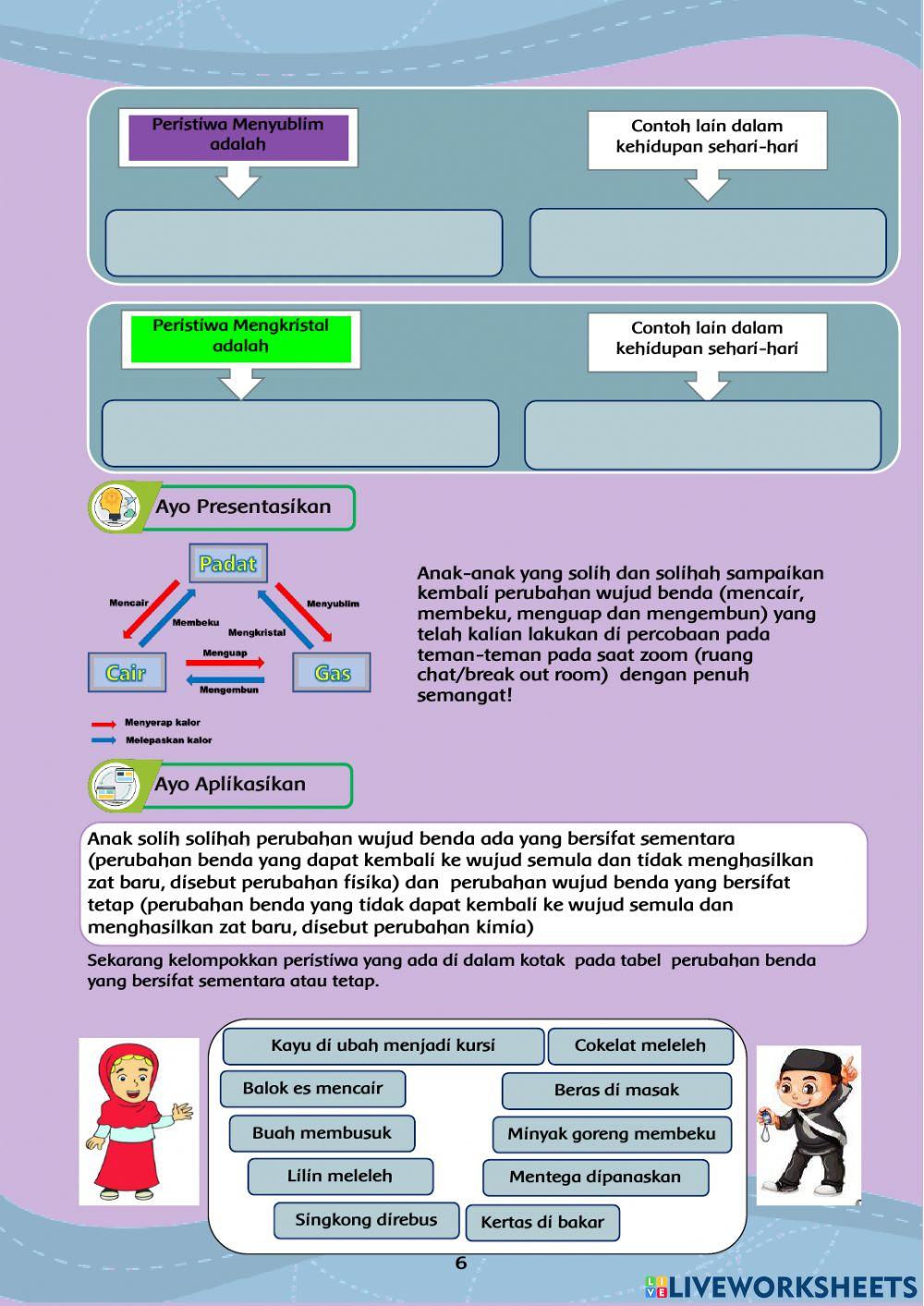Lkpd ipa pbm 4 worksheet | Live Worksheets