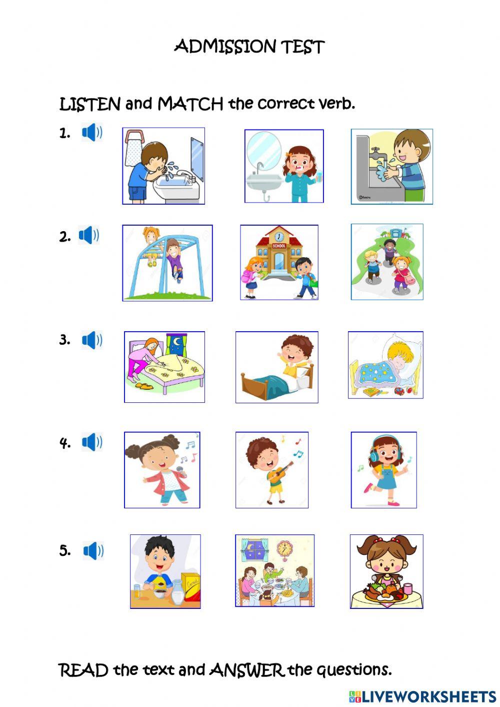 Prueba de Ingreso - 3rd Grade worksheet | Live Worksheets