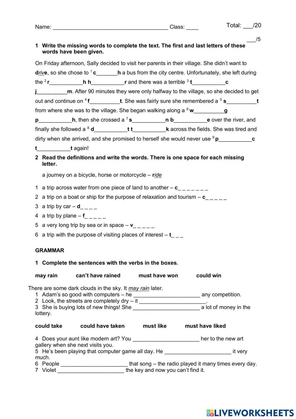 Focus 3 unit 3 … | Free Interactive Worksheets | 6415017