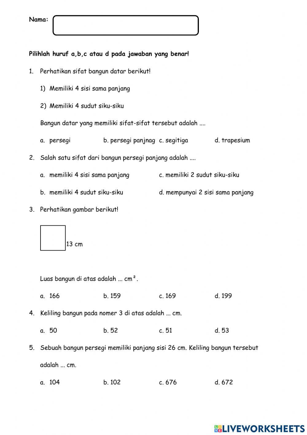 Matematika online exercise for 4 | Live Worksheets
