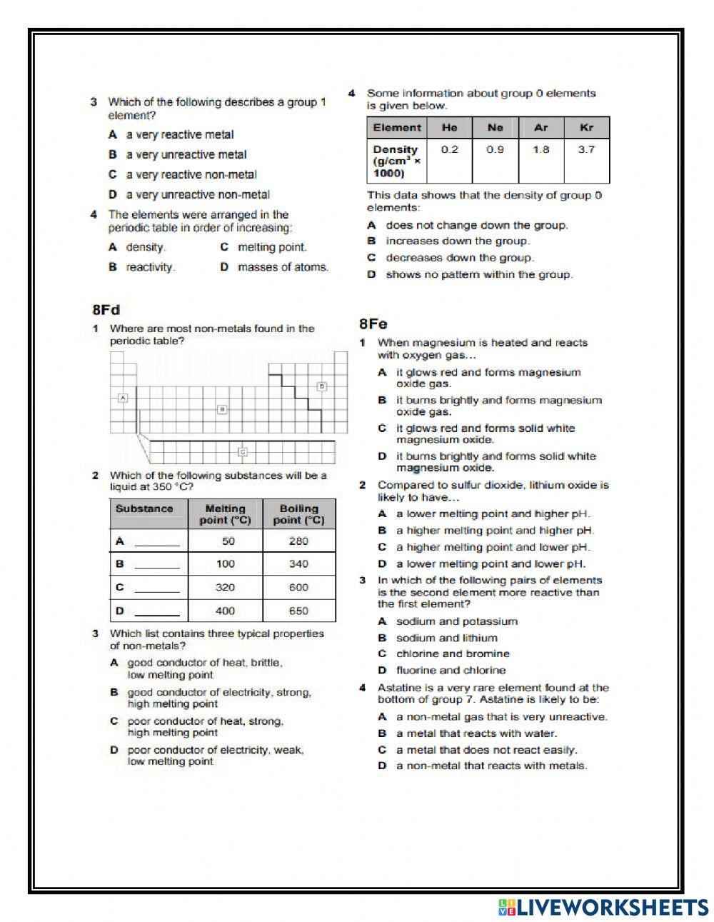 SCQ Quiz online exercise for | Live Worksheets
