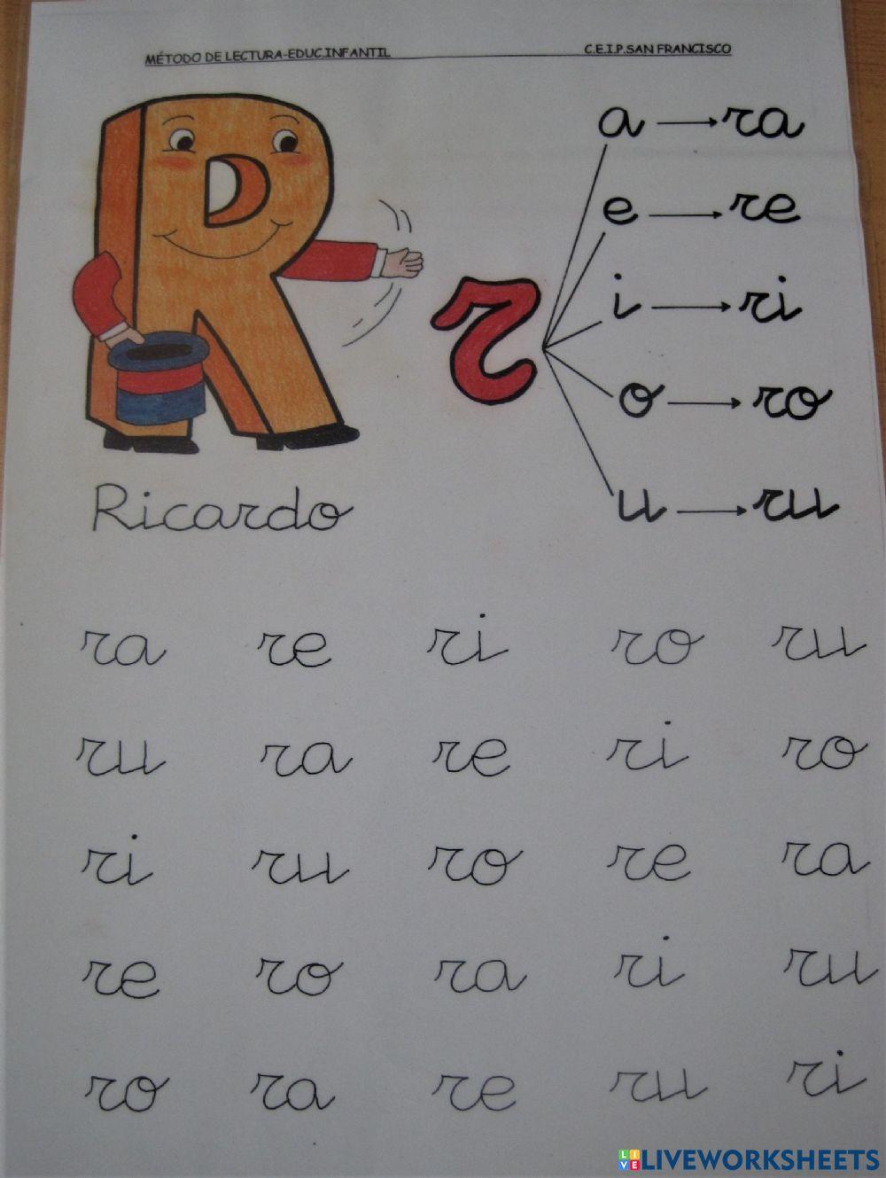 Fonema r interactive exercise | Live Worksheets