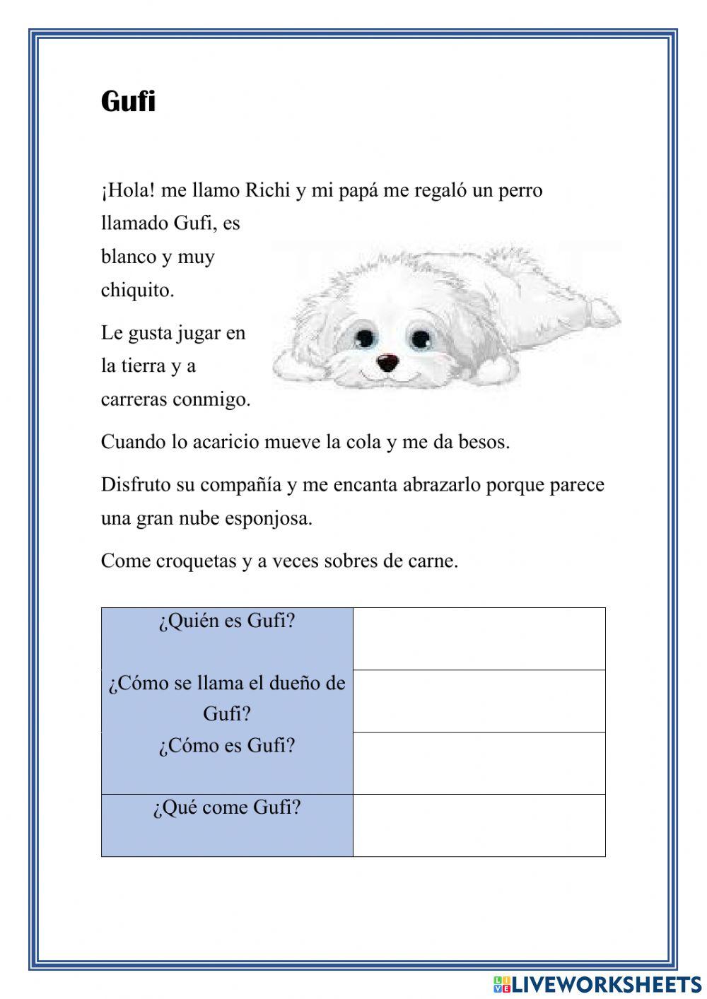 Gufi worksheet | Live Worksheets