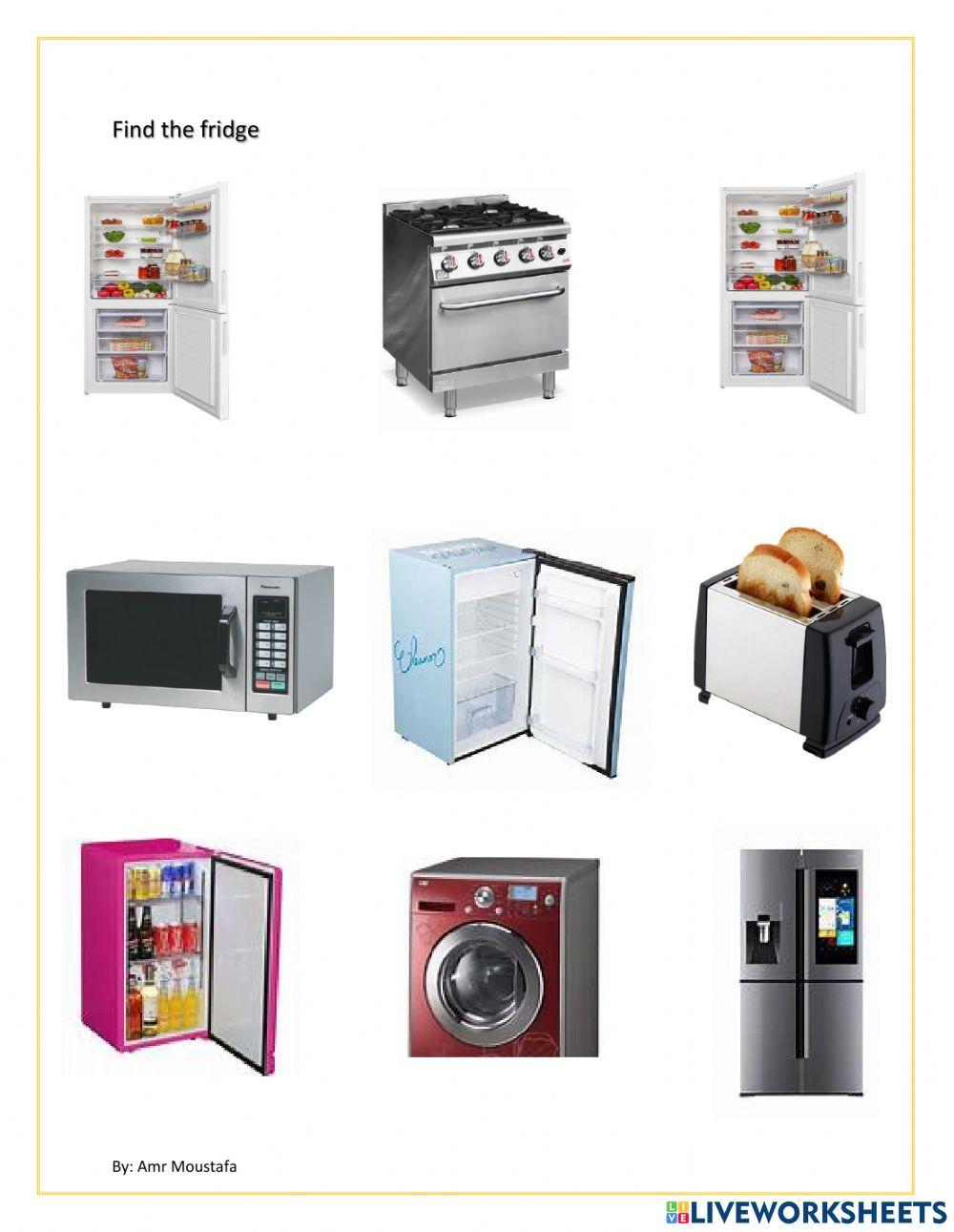 Find the fridge 714080 | Amr Moustafa | Live Worksheets