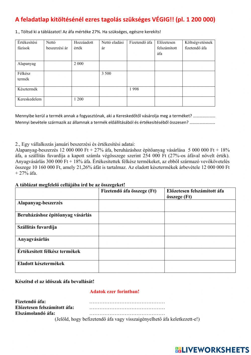 áfa tz | Free Interactive Worksheets | 6417395