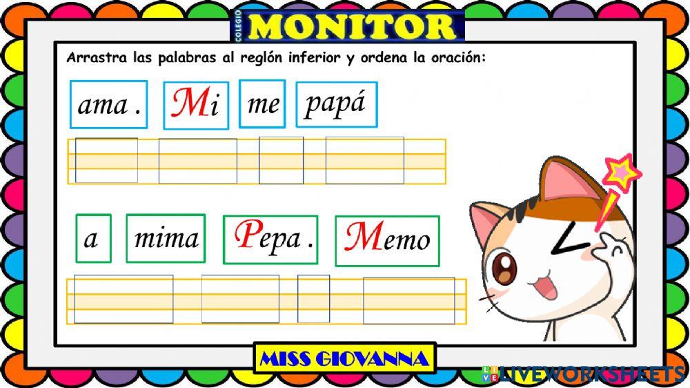 Letras m - p worksheet | Live Worksheets