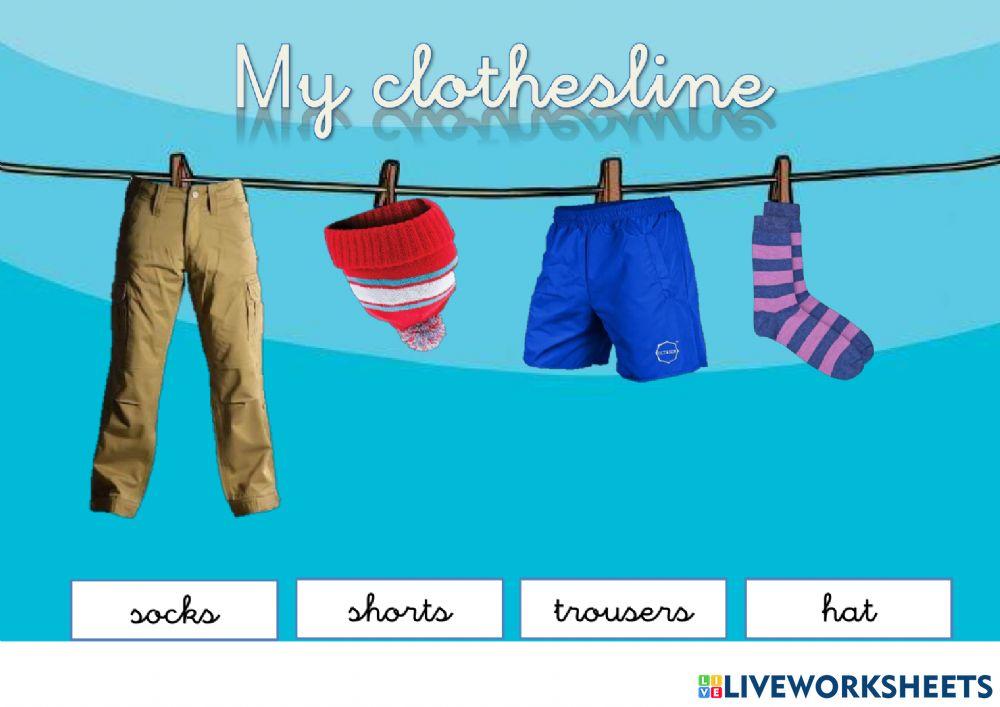 My clothesline worksheet | Live Worksheets