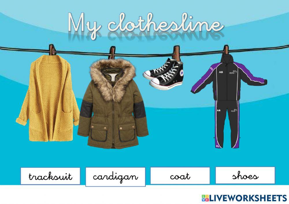 My clothesline worksheet | Live Worksheets