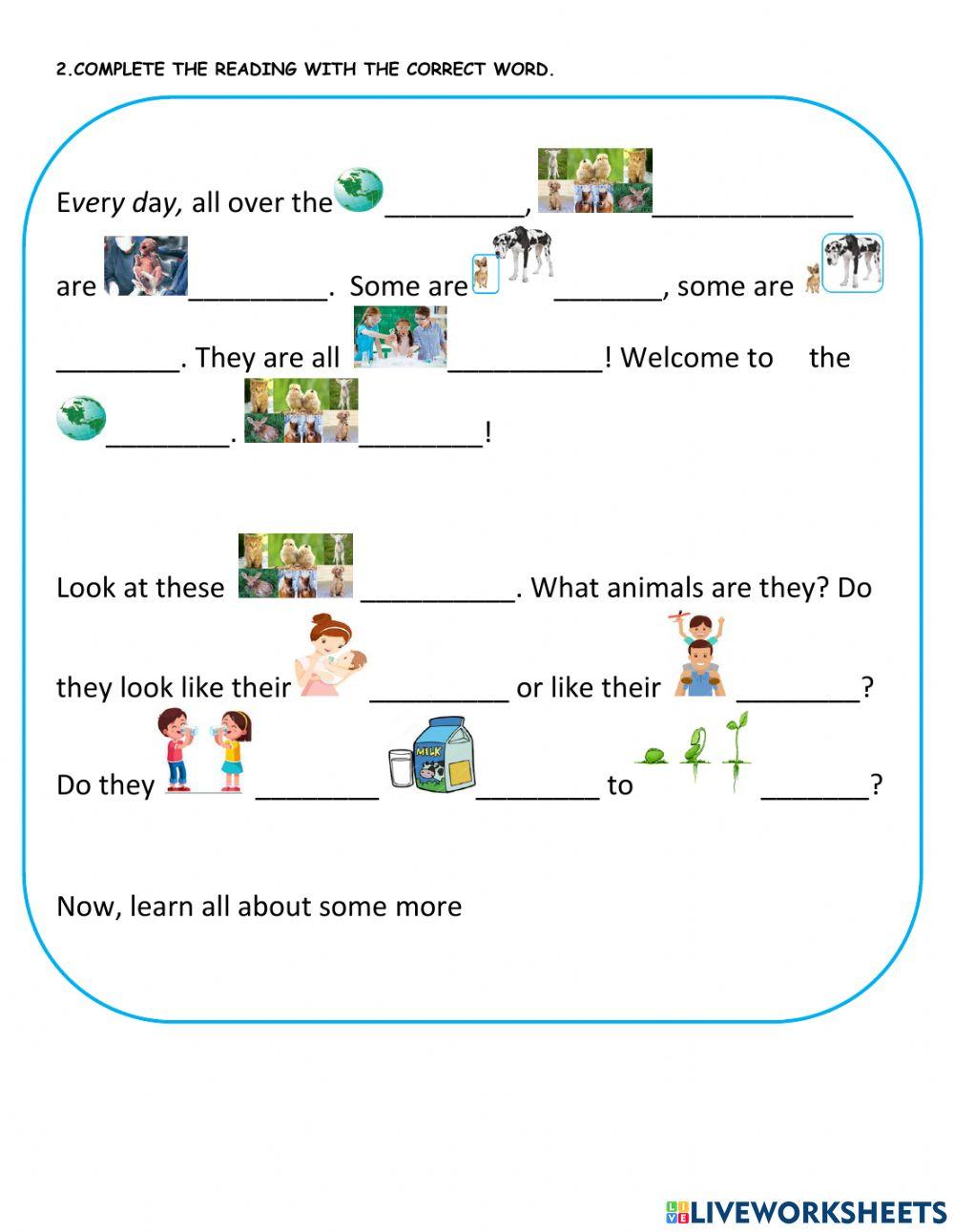 Lets start worksheet | Live Worksheets