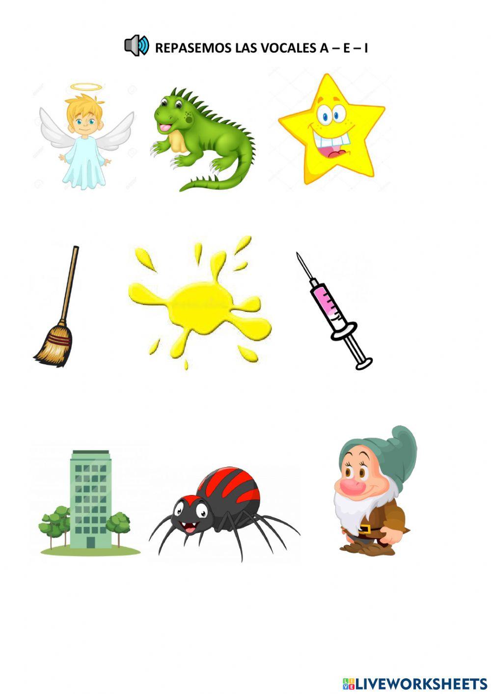 A,e,i worksheet | Live Worksheets