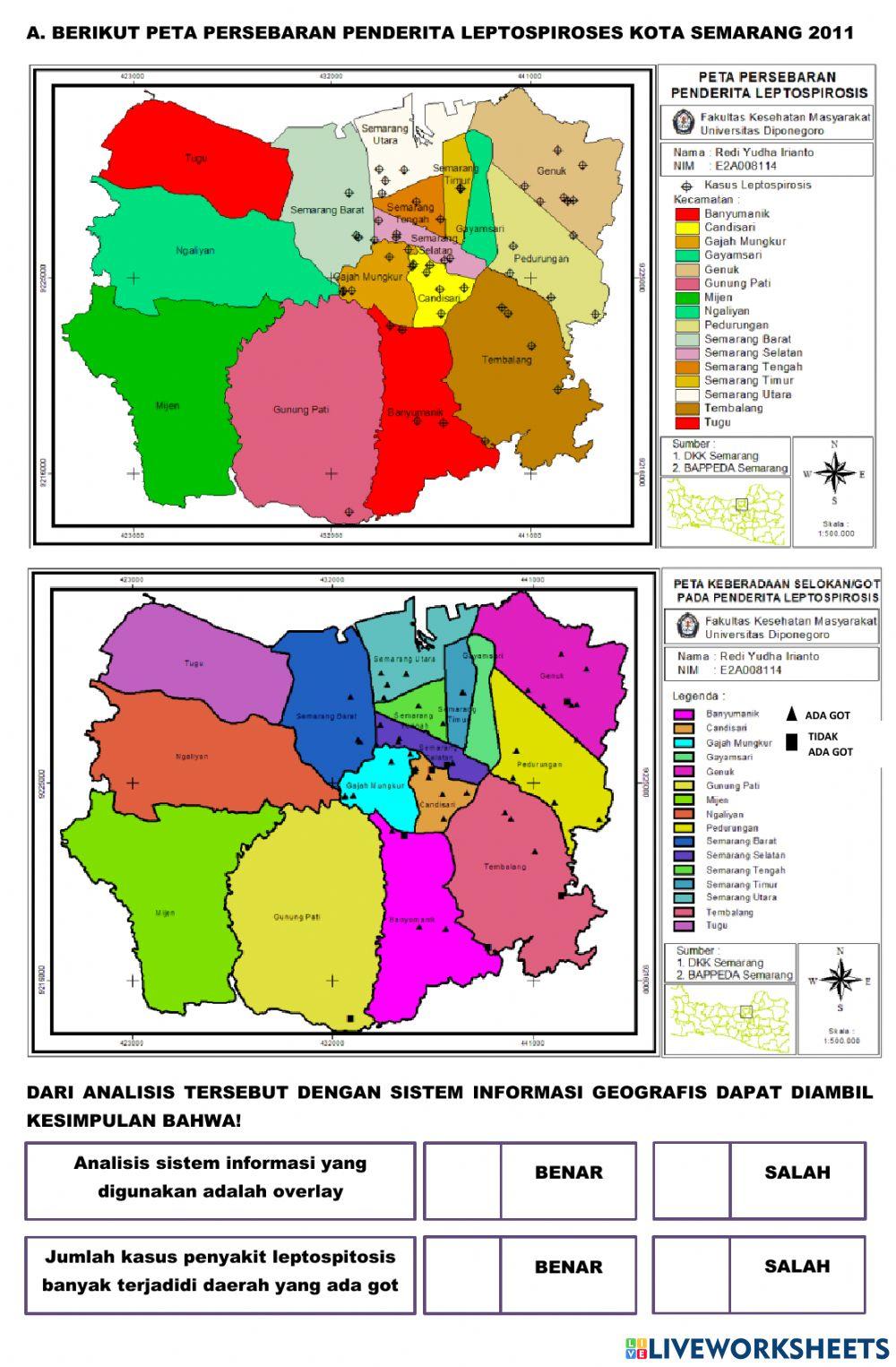 Pemanfaatan peta, pj dan sig activity | Live Worksheets