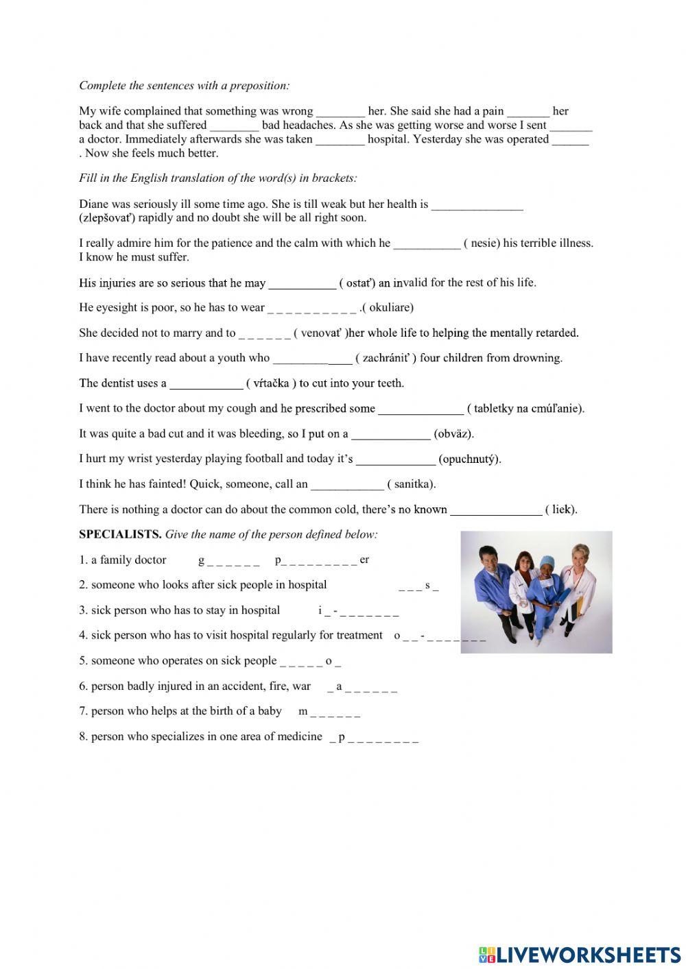 Health 6 worksheet | Live Worksheets