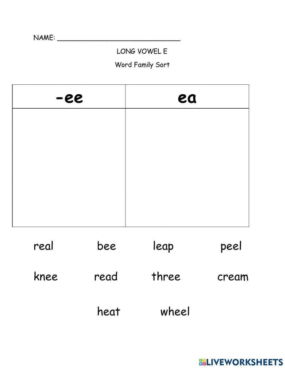 Phonics online exercise for 1 | Live Worksheets
