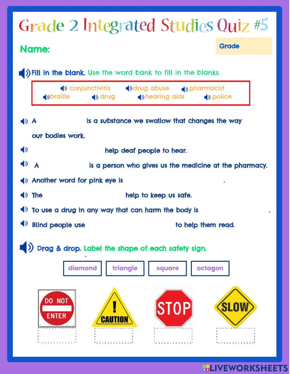 Gr. 2 Integrate… | Free Interactive Worksheets | 717112