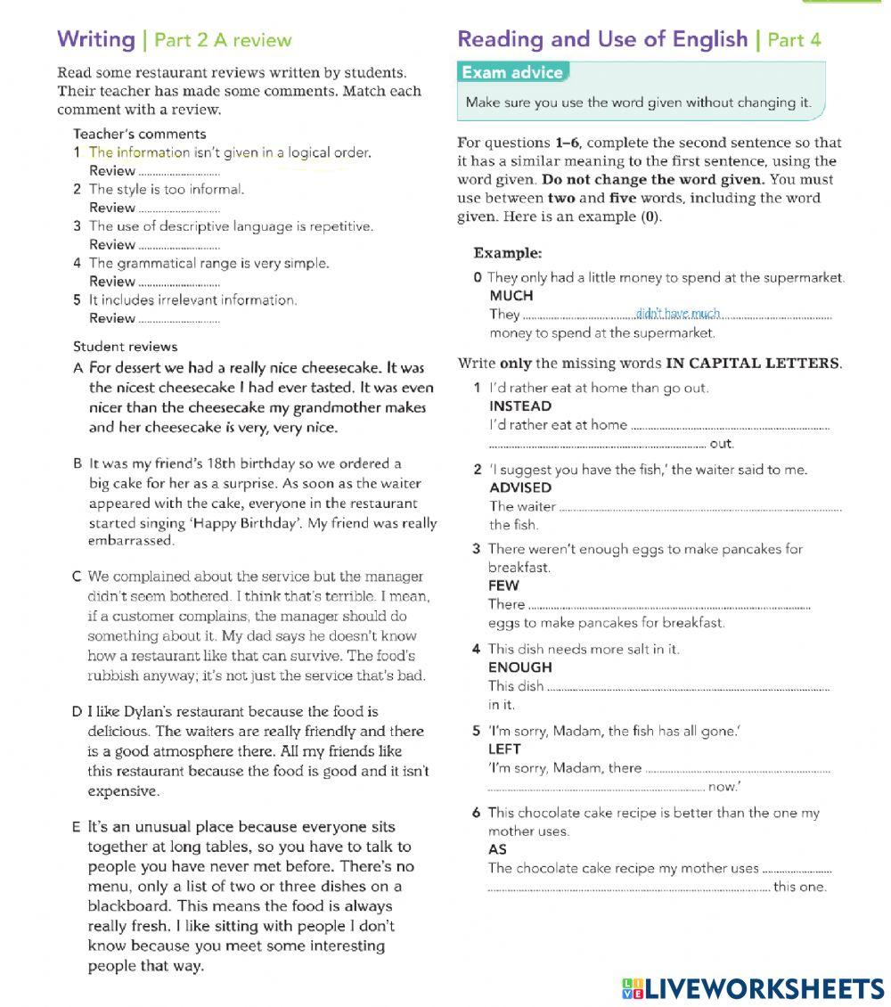 4729429 | Complete First Unit 4 Workbook | amcerico