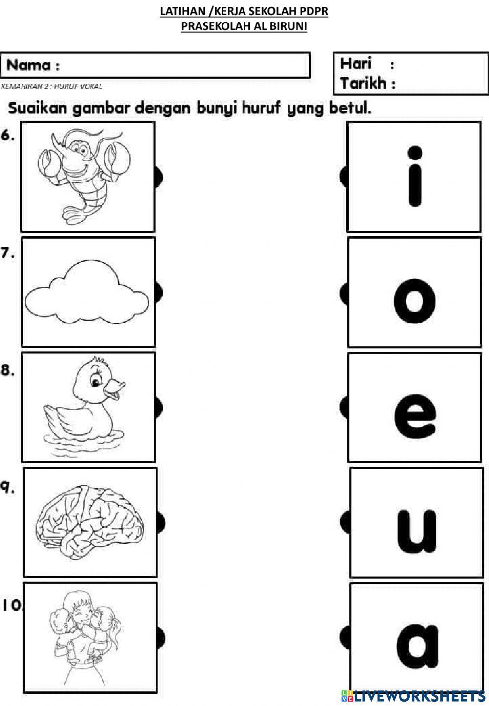 latihan vokal | Free Interactive Worksheets | 4729751