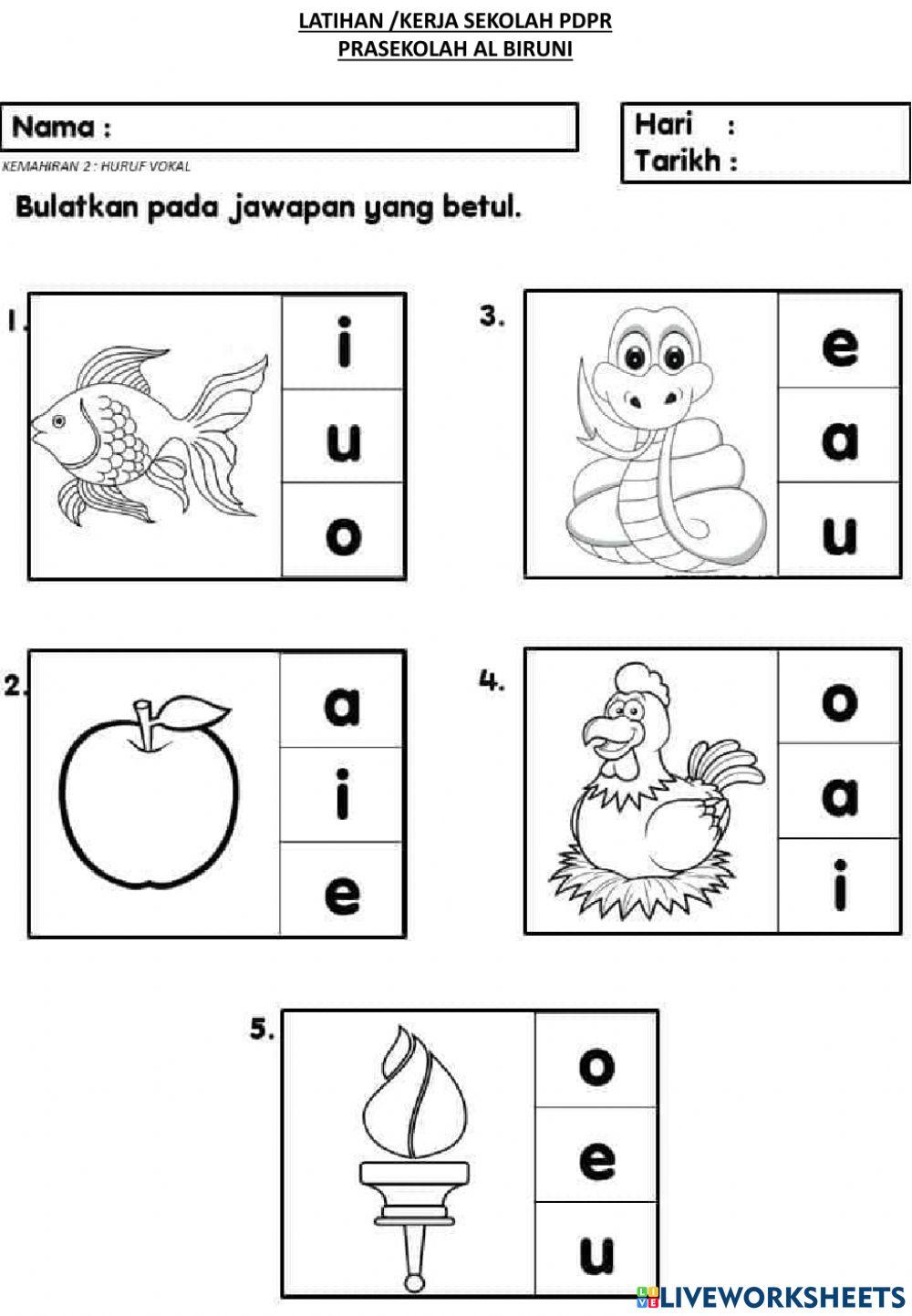 latihan vokal | Free Interactive Worksheets | 4729751